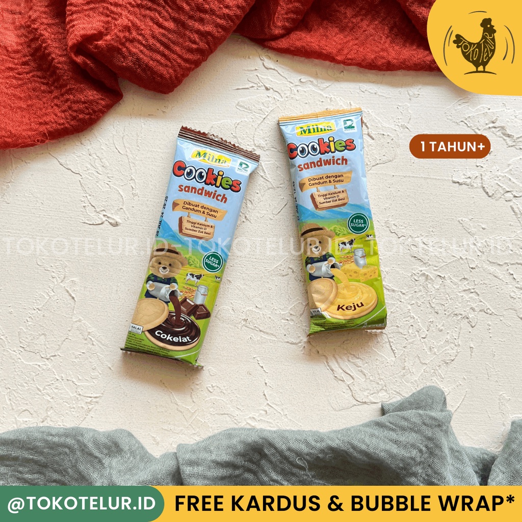 Jual MILNA - Biscuit Cookies Sandwich | Biskuit Anak Bayi 1+ Less Sugar ...