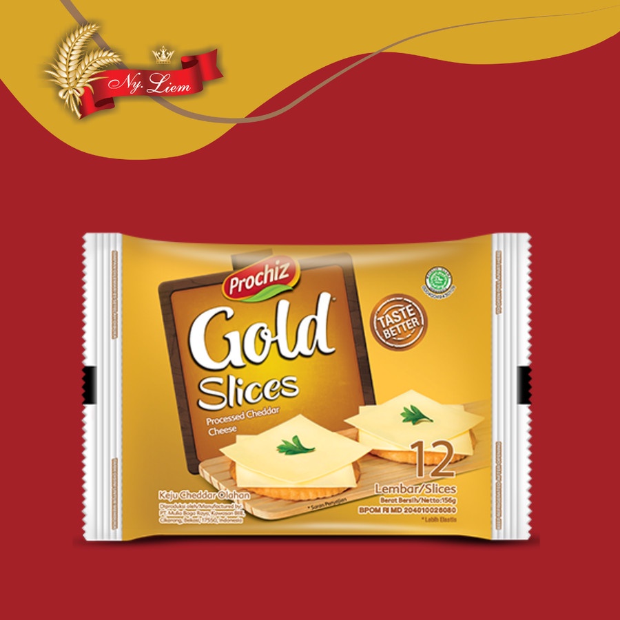 Jual PROCHIZ Gold Cheddar Slice isi 12 Lembar New! | Shopee Indonesia