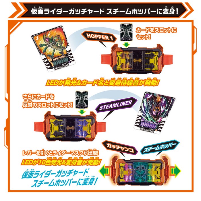 Jual Kamen Rider Henshin Belt DX Gotchard Driver +5 Chemy Card Steam ...
