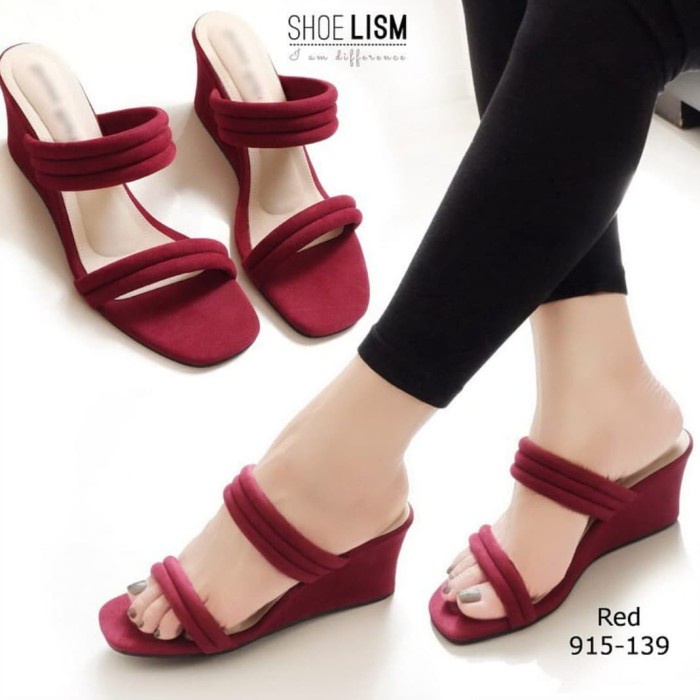 Jual Sandal Wedges Wanita Sendal Wanita Kekinian Sandal Cewek Remaja ...