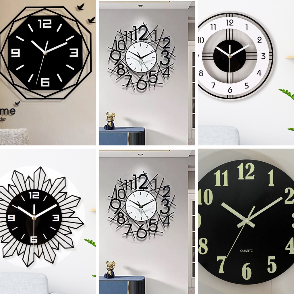 Jual Jam Dinding Bulat Quartz Creative Design Modern Unik Aesthetic ...
