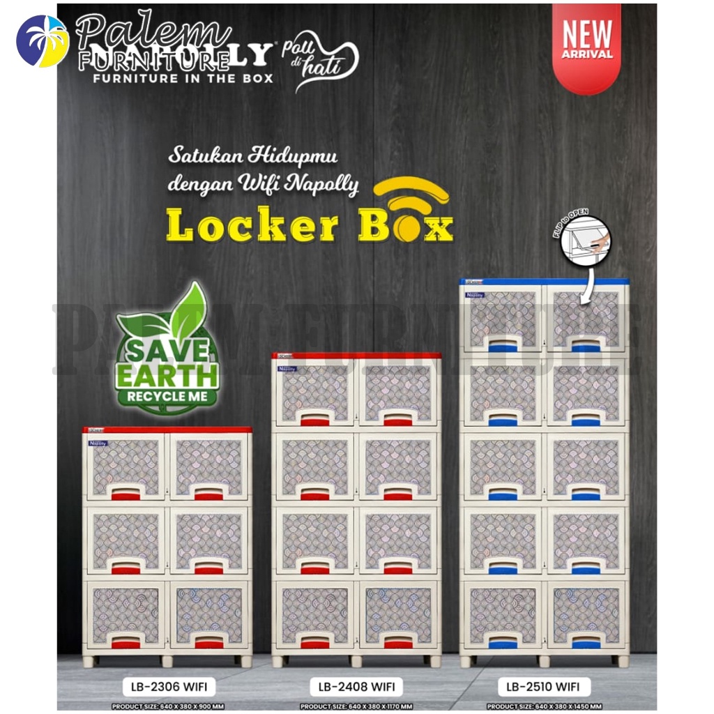 Jual LOCKER BOX NAPOLLY STORAGE PENYIMPANAN SERBAGUNA DAN MINIMALIS LB ...