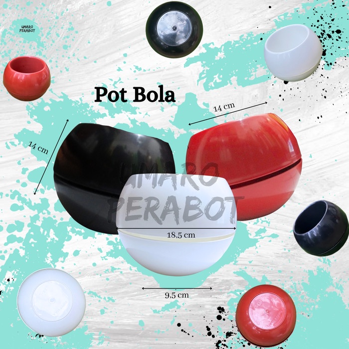 Jual Pot Bola Ukuran L / Pot Bulat / Pot Plastik Bola / Pot Super Bola ...