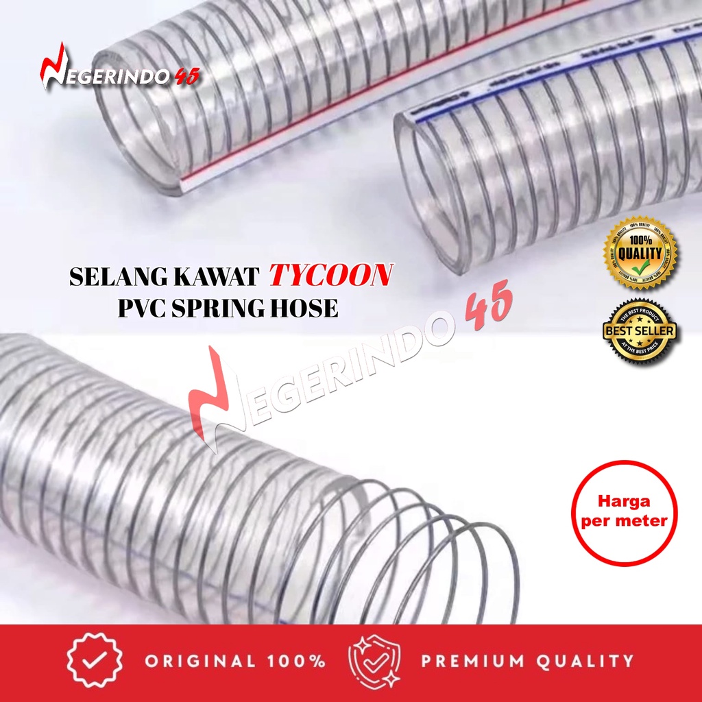Jual SELANG KAWAT 1" / 1 1/4" ( PER METER ) TYCOON PVC SPRING HOSE ...