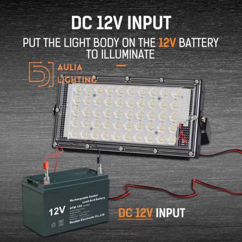 Jual Lampu Sorot 12V DC 50W 50 Watt Cahaya Putih Aki 12 Volt Motor Mobil Lampu Camping Outdoor ...