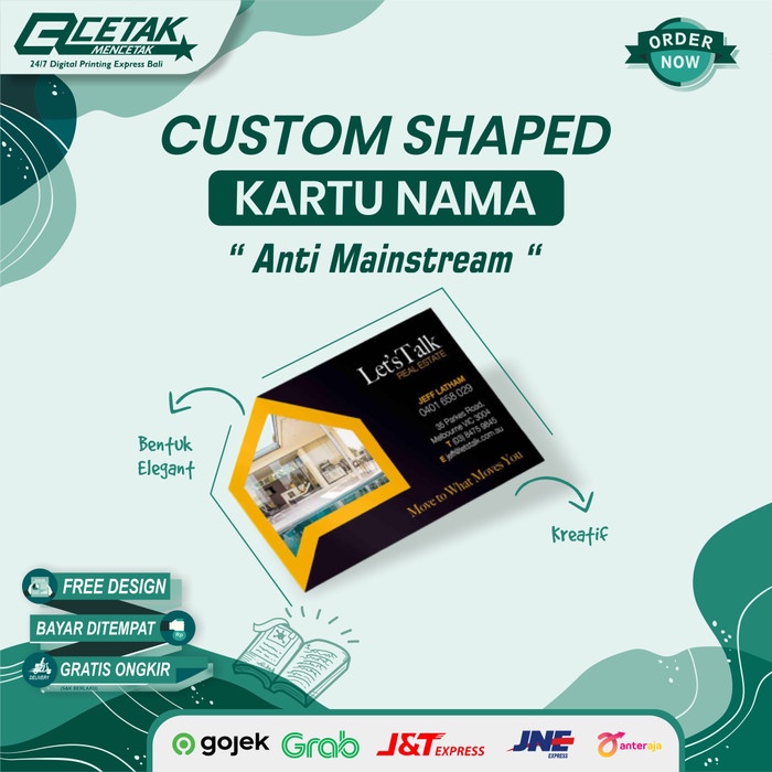 Jual Cetak Kartu Nama Custom Business Card Karyawan Perusahaan Free Box ...