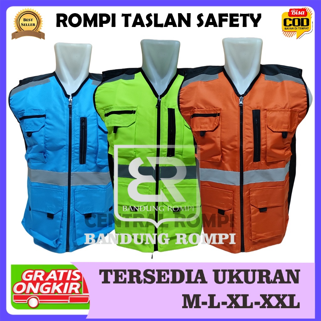 Jual Bandung_Rompi Rompi Safety Bahan Taslan Anti Air Premium Terbaru ...