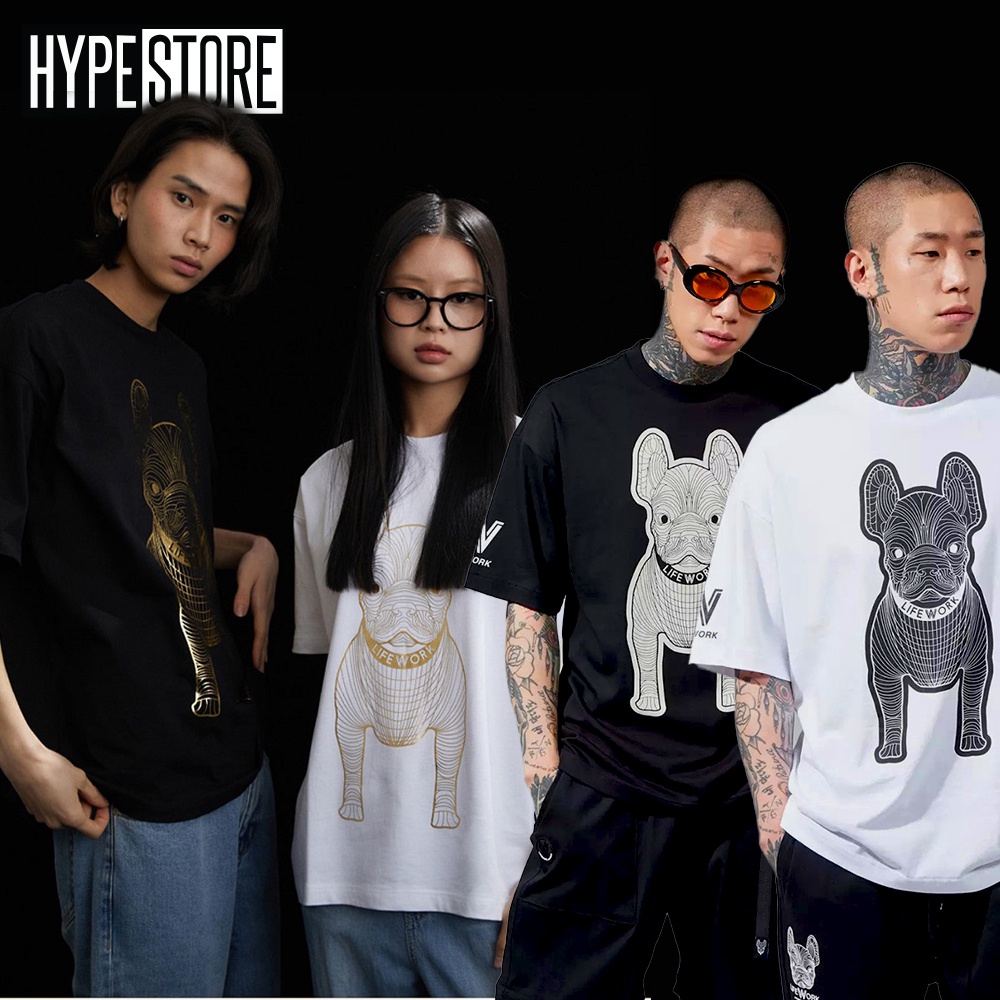 Jual Kaos Unisex Lifework Radog Oversize T-shirt Gold | Shopee Indonesia