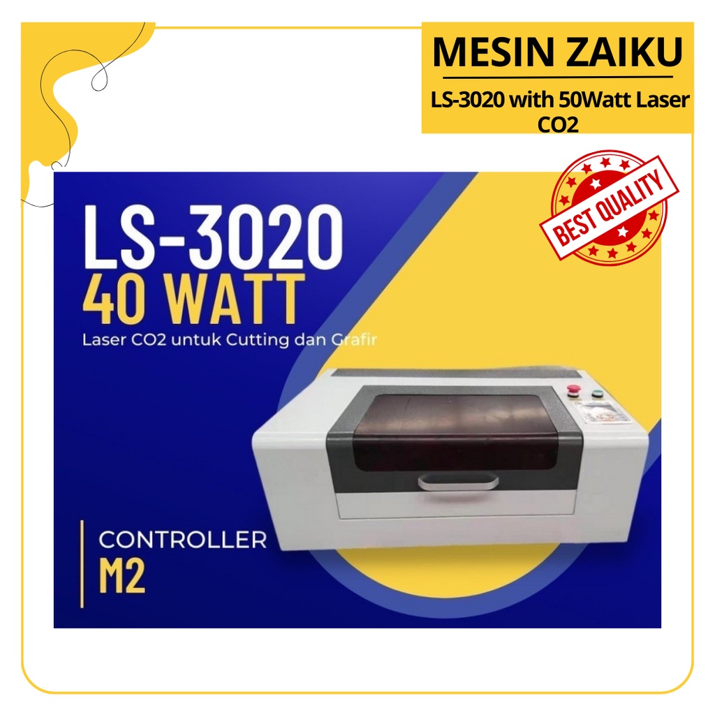 Jual Mesin Zaiku CNC LS-3020 with 50Watt Laser CO2 untuk Cutting dan ...