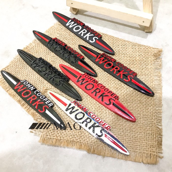 Jual Emblem Mini Cooper Badge John Cooper Works Emblem Metal Chrome ...