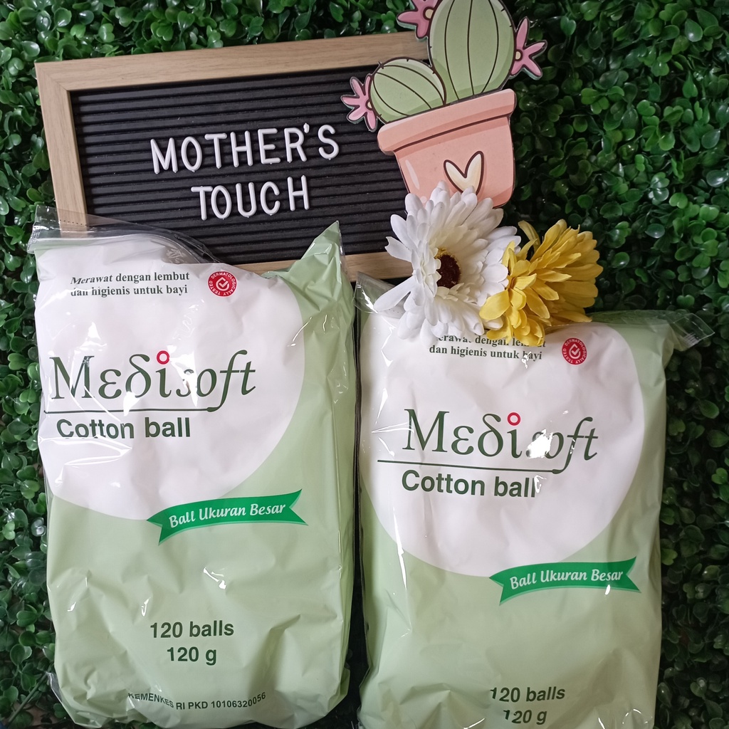 Jual Kapas Bulat / Kapas Bola Medisoft 120gr BIG SIZE Warna Hijau ...