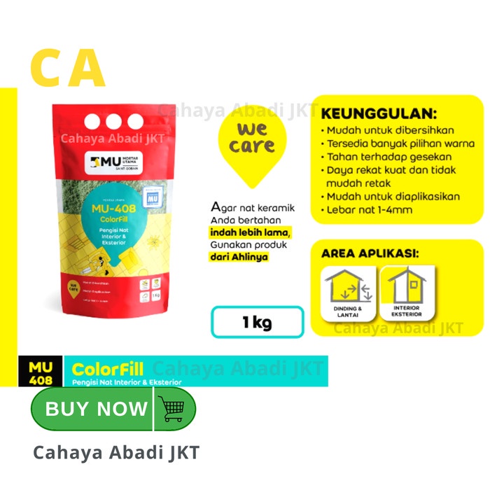 Jual Mortar Utama MU 408 ColorFill Pengisi Nat Keramik 1Kg | Shopee ...