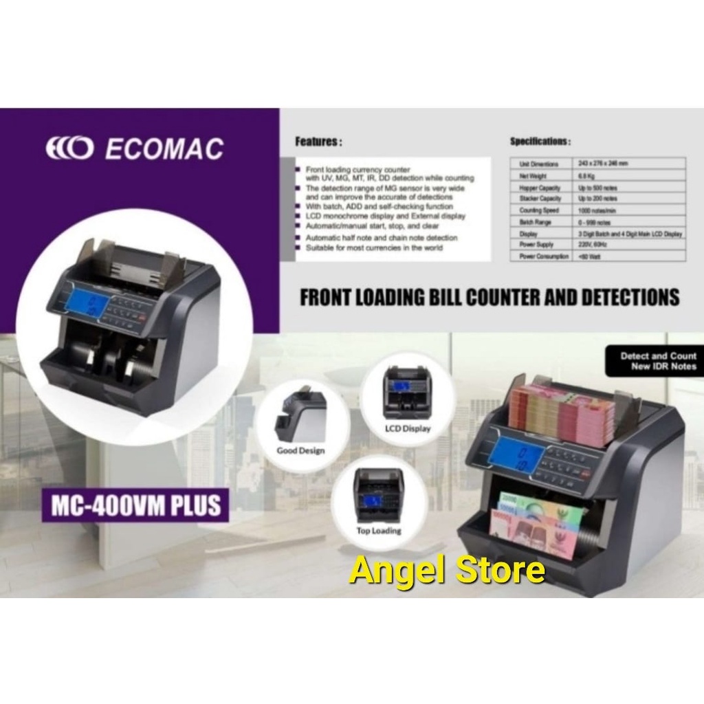 Jual ECOMAC MC 400 VM PLUS MESIN PENGHITUNG HITUNG UANG EMISI LAMA ...