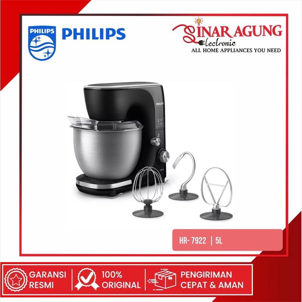 Jual [COD] MIXER ROTI PHILIPS KITCHEN MACHINE HR7922 / HR-7922 / HR ...