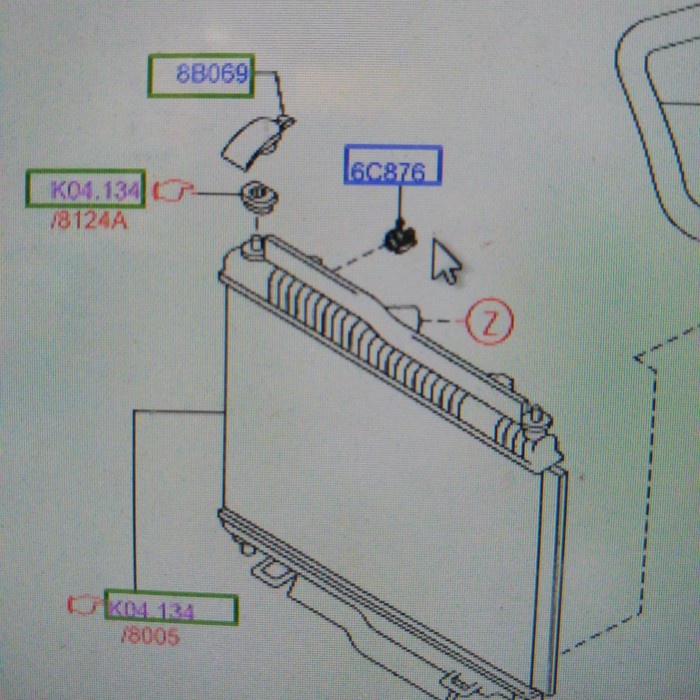 Jual Ford Genuine Parts Selang Buntu radiator atas Ford Fiesta ...