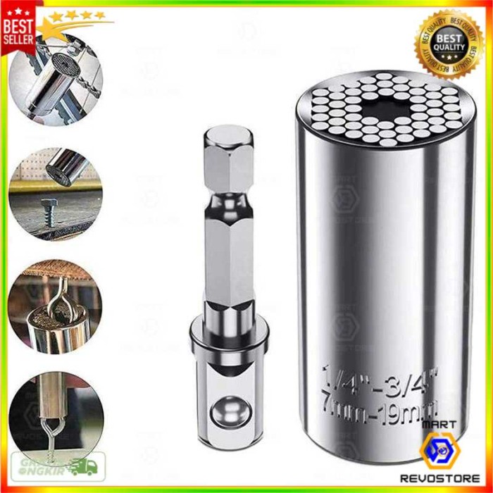Jual Kepala Hook Socket Grip Universal Torque Wrench 7-19mm | Shopee ...