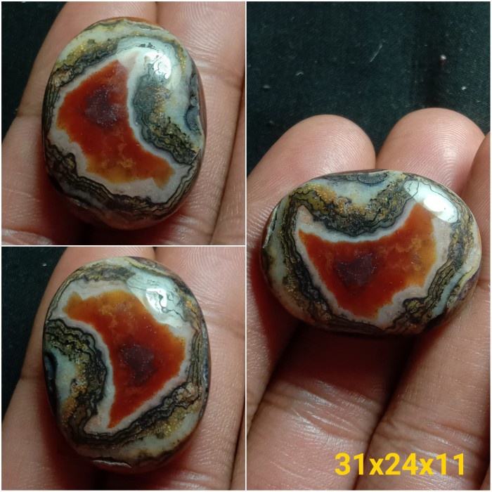 Jual Natural Batu Akik Motif Gambar Peta Indo Pulau Kalimantan Unik ...
