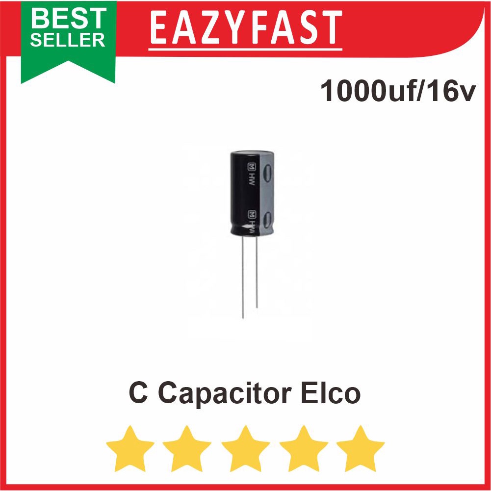 Jual C Capacitor Elco 1000uf / 16v 1000uf/16v 16 volt Kapasitor Elko | Shopee Indonesia