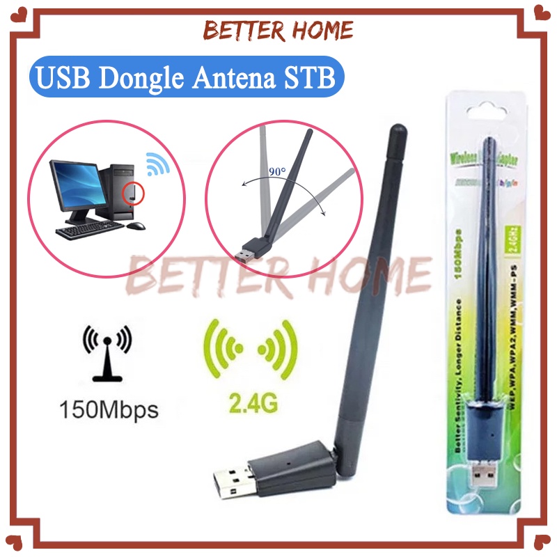 Jual Usb Dongle Antena STB/Receiver Komputer PC Laptop Set Top Box/MT 7601 150Mbps Antena ...