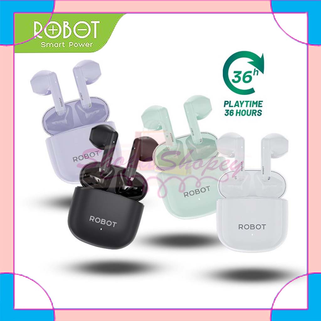 Jual Robot T60 TWS Earphone Bluetooth Half Ear Wireless Bluetooth ...