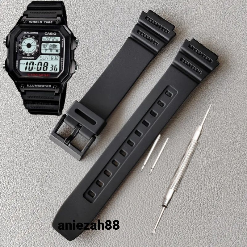 Jual Tali Strap Jam Casio AE 1200 AE-1200 SKMEI 1299 High Quality ...