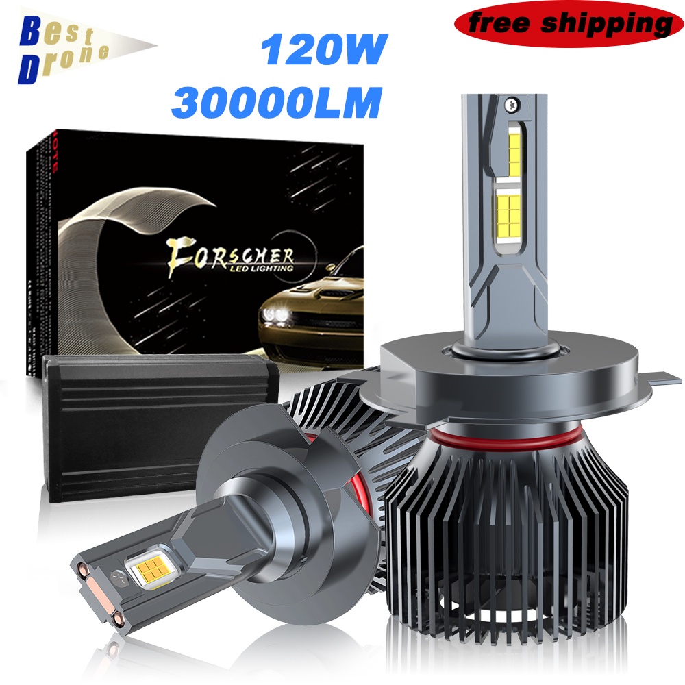 Jual 2pcs 120W 30000LM H4 Lampu LED Mobil H1 H7 H11 9005 9006 HB3 HB4 9012 HIR2 6500K putih 12 ...