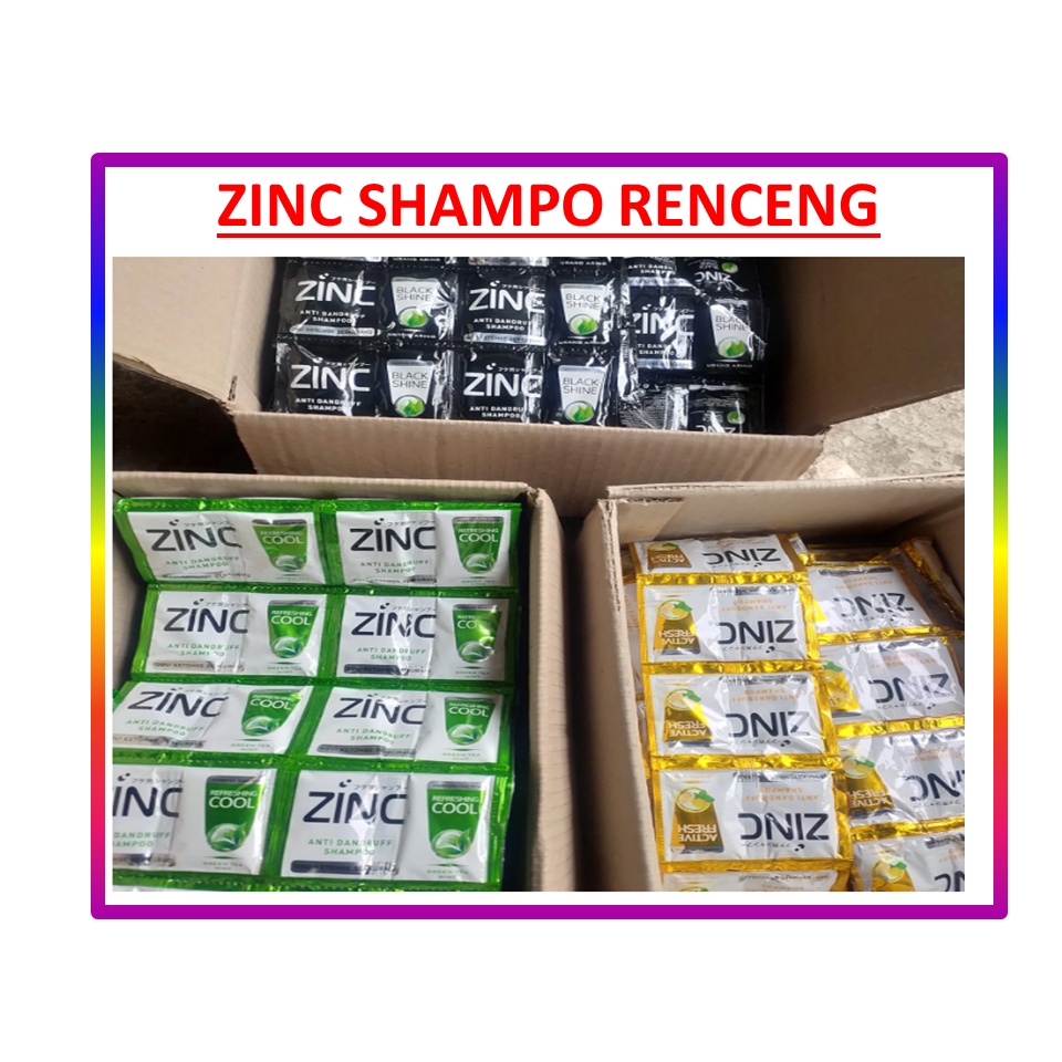 Jual Sampoo Zinc Shampoo Double Sachet Anti Dandruff Refreshing Cool 1 ...