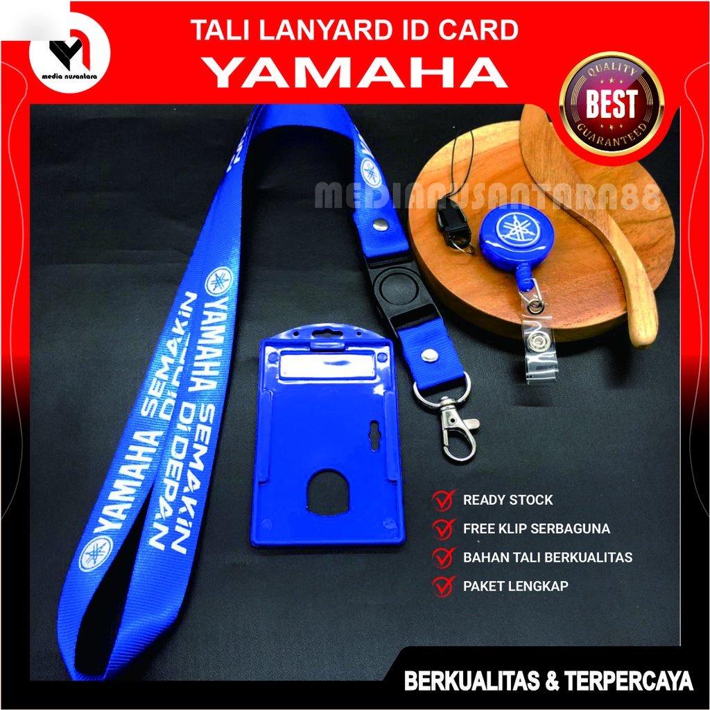 Jual Yamaha lanyard Tali Gantungan ID Card-Holder Berlogo Yamaha,Name ...