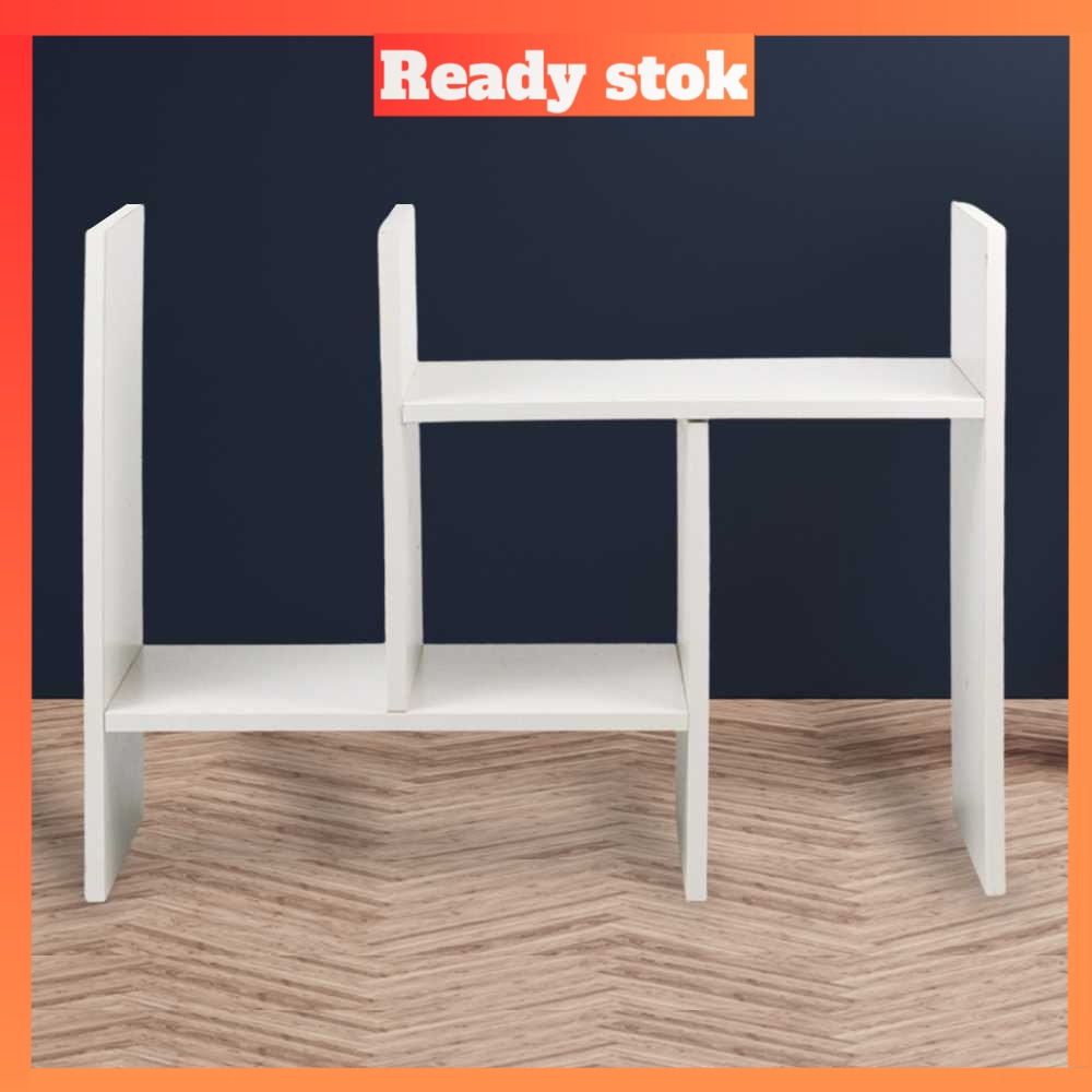Jual Veneer Rak Buku Rakit DIY Table Bookshelf Minimalist Organizer ...