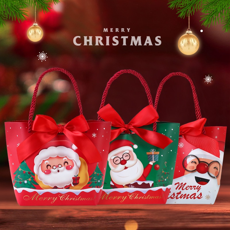 Jual Goodie Bag Souvenir Paper Bag Hampers Natal Model Terbaru Merry ...
