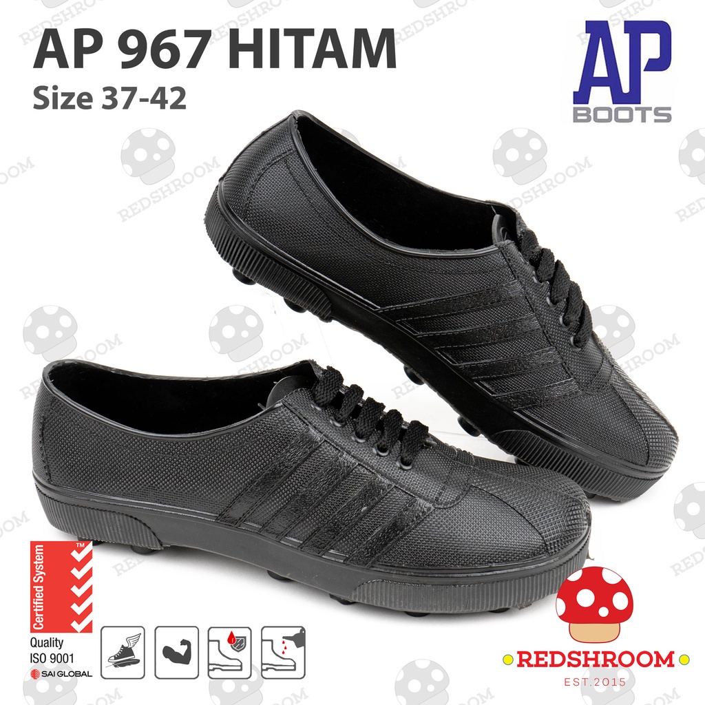 Jual Sepatu Bola AP 967 Hitam Karet Sepak Bola Pul Multi Fungsi Petani ...