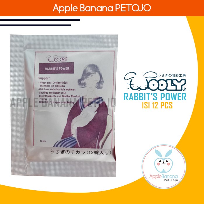 Jual Vitamin Kelinci WOOLY RABBIT POWER Isi 12pcs - Obat Sore Hocks ...