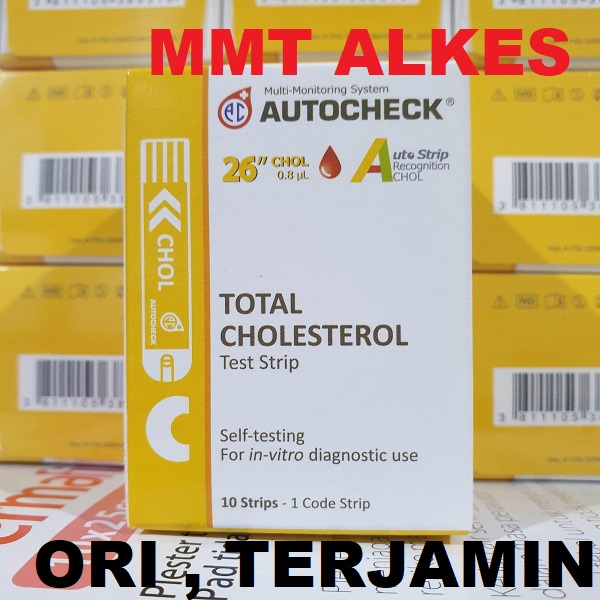 Jual STRIP AUTOCHECK CHOLESTEROL STIK AUTOCHECK KOLESTEROL 10 STRIP ...