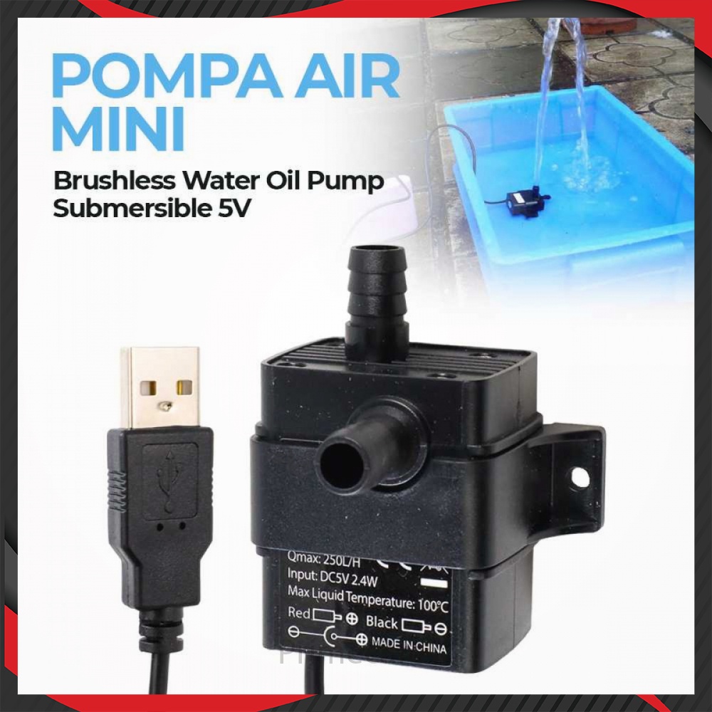 Jual Pompa Air Mini USB Brushless Water Oil Pump Submersible 5V PK577 ...
