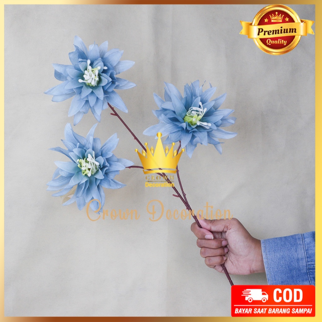 Jual BUNGA ANEMONE PANJANG X3 ARTIFICIAL IMPORT CRISANT DEKORASI TAMAN ...