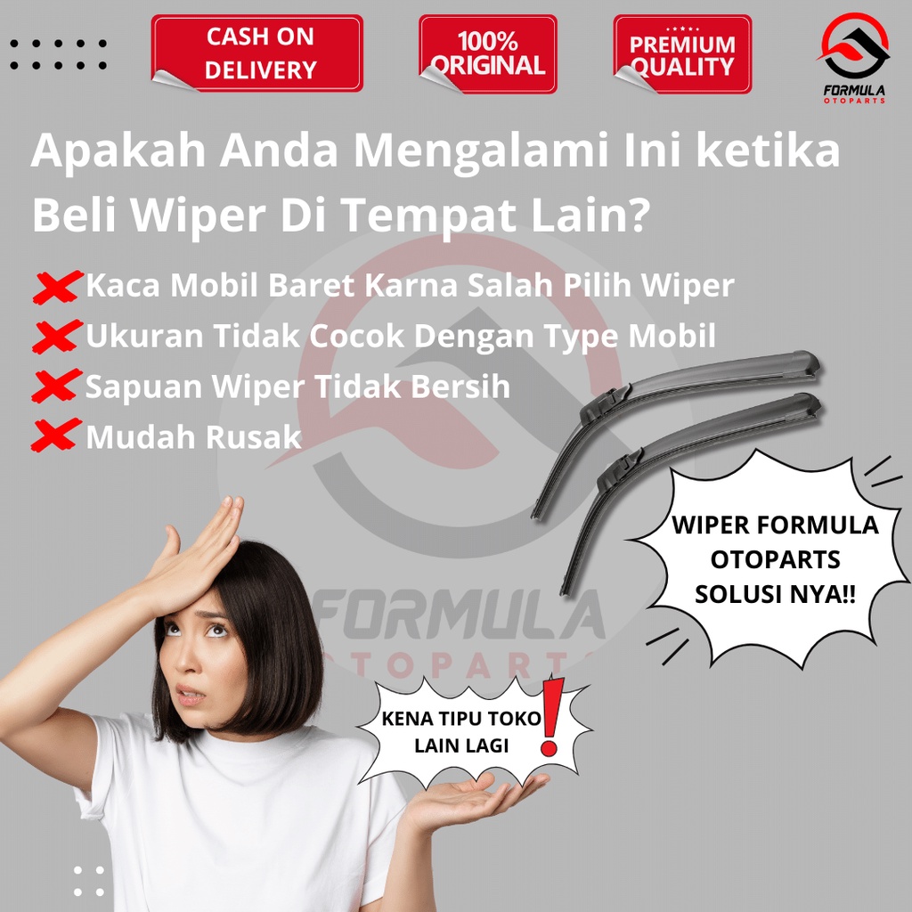 Jual Wiper Hybrid Blade Wuling Almaz Wiper Mobil Frameless Model Hybrid ...
