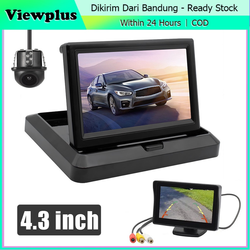 Jual Monitor Mobil Lipat LCD TFT 4.3 inch Color Rearview Monitor for ...