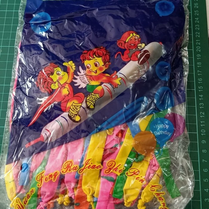 Jual 100 PCS BALON ROKET | BALON PANJANG DENGAN TABUNG BISA BUNYI ...