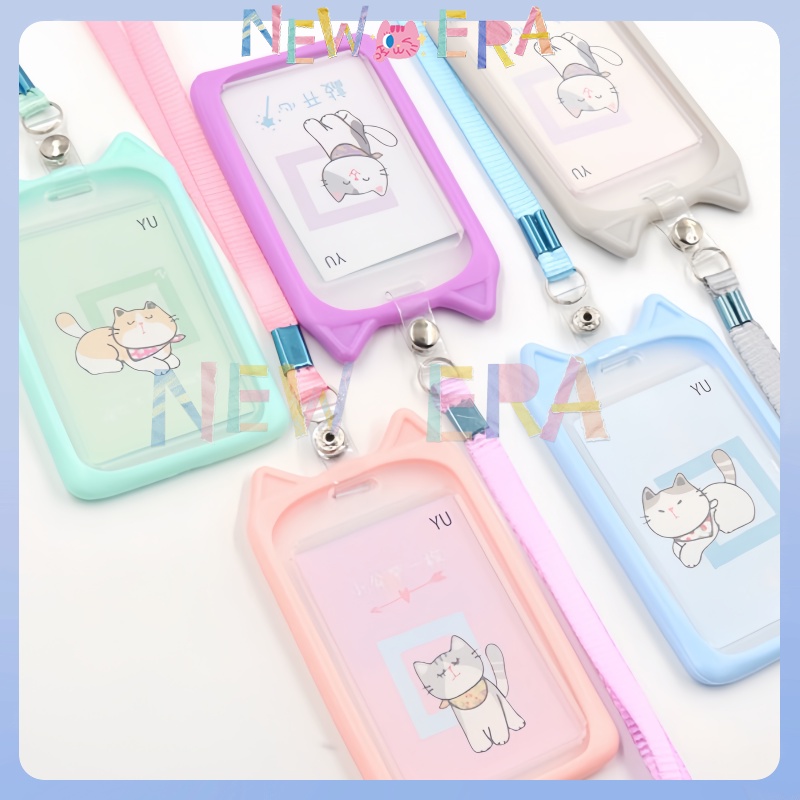 Jual NewEra Name Tag Lanyard Gantungan Kartu Dengan Telinga Kucing ...