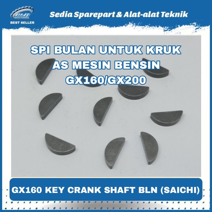 Jual Spi Bulan Kruk As Mesin GX160 GX200 Key Crank Shaft Bulan Merk ...