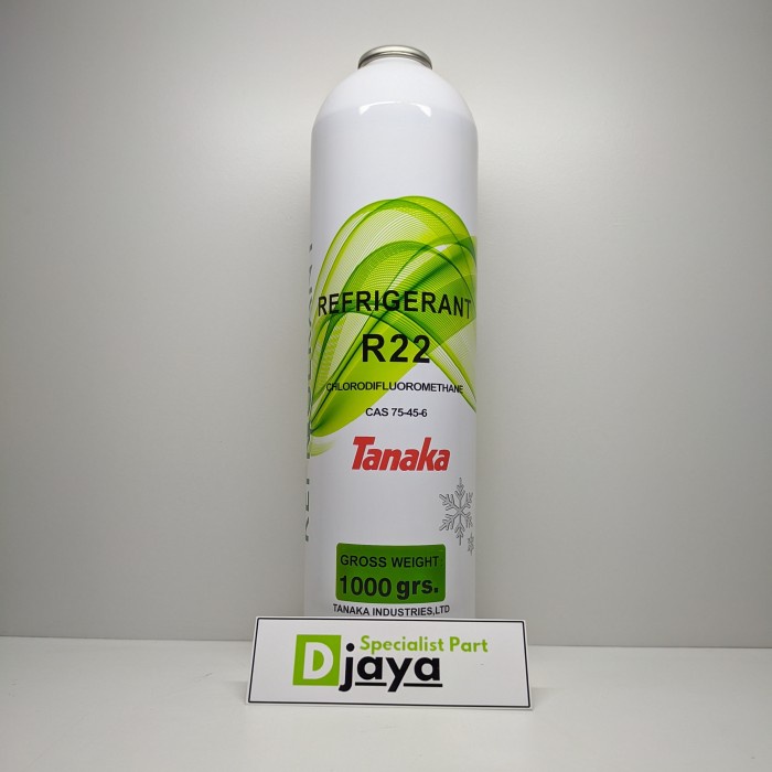 Jual Refrigerant 22 Tanaka / Freon R22 ( 1000 g ) | Shopee Indonesia