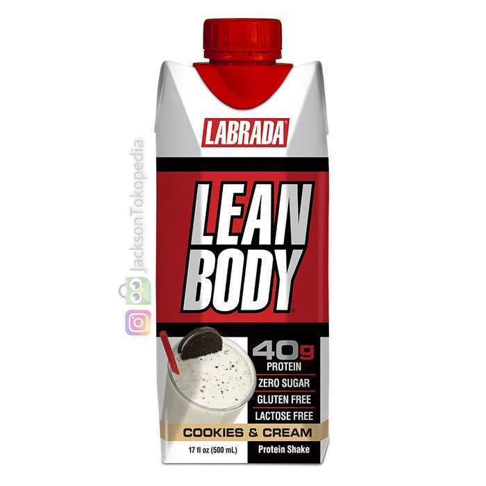 Jual Labrada Lean Body Protein Shake RTD Cookies & Cream 500ml / Susu ...