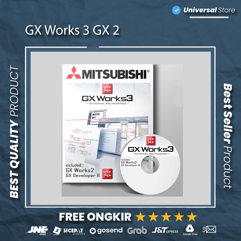 Jual Software Aplikasi GX Works 3 GX 2 Developer 8 PLC Mitsubishi GT Designer 3 GT Simulator 3 ...