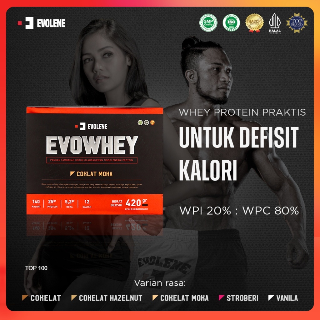 Jual EvoWhey Evolene Whey Protein 420gr/12 Sachet - Suplemen Fitness ...