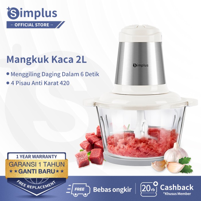 Jual Simplus Chopper Listrik Blender Penggiling Daging Meat Grinder ...