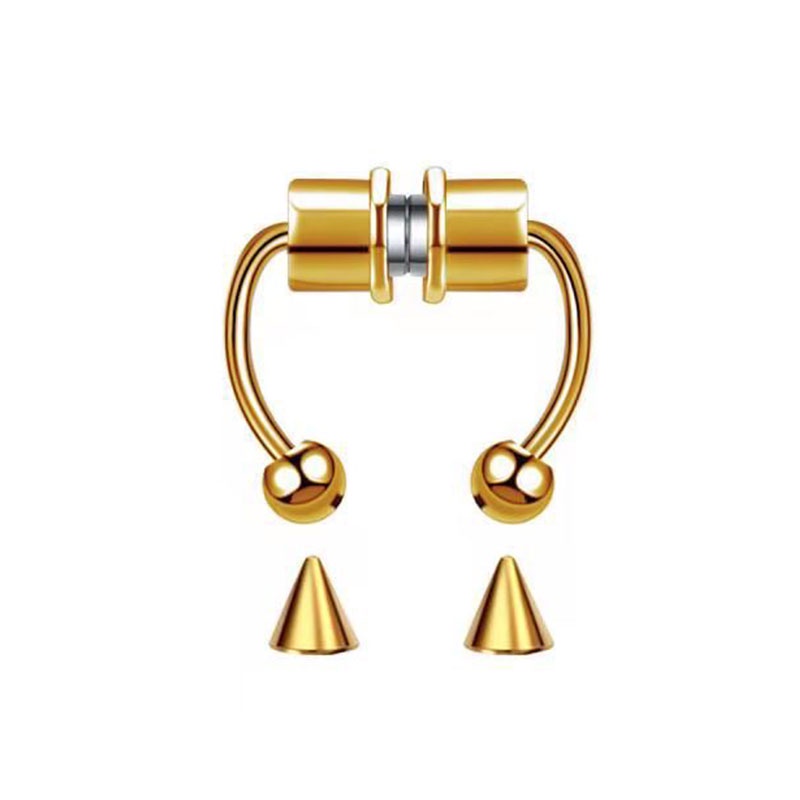 Jual LEERE -1 Pc Cincin Tindik Hidung Palsu Bentuk U Bahan Stainless Steel Magnet Gaya Punk Rock ...