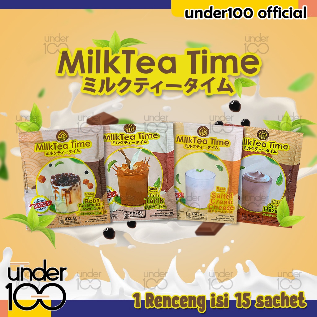 Jual Under100 MilkTea Time Minuman Serbuk Instan Sachet 1 Ranceng | Teh ...
