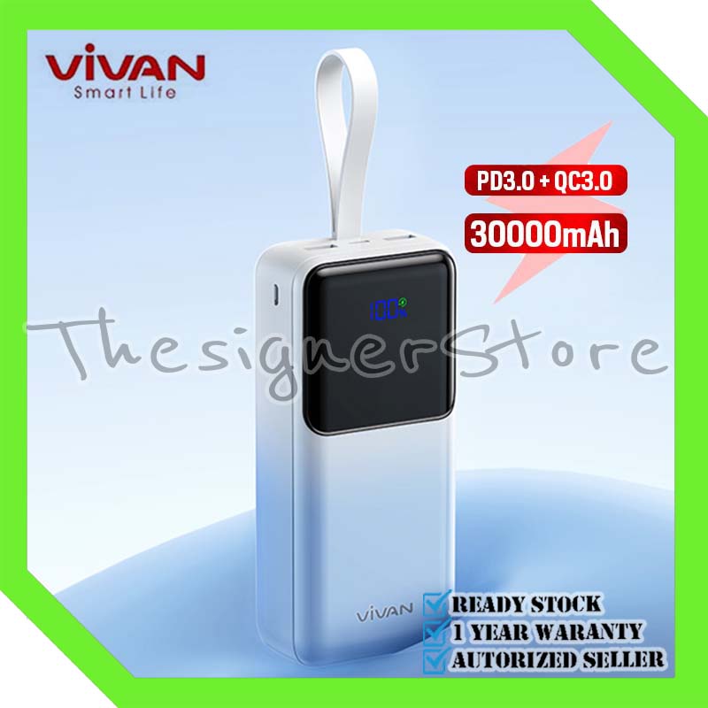 Jual VIVAN VPB-D30 Powerbank 30000mAh Fast Charging QC 3.0 PD 20W 2 ...