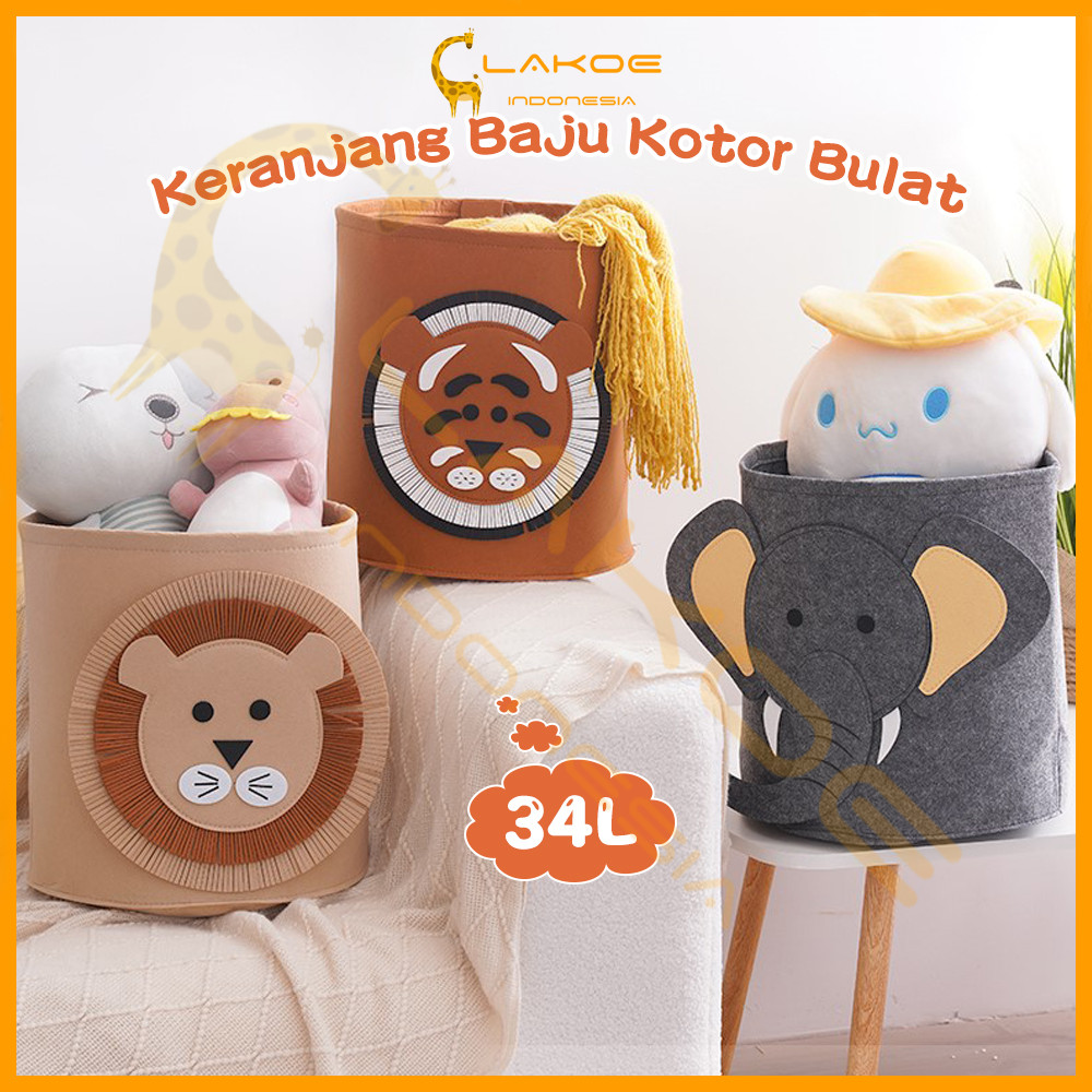 Jual LAKOE keranjang laundry lucu/Keranjang Baju Cucian Pakaian Kotor ...