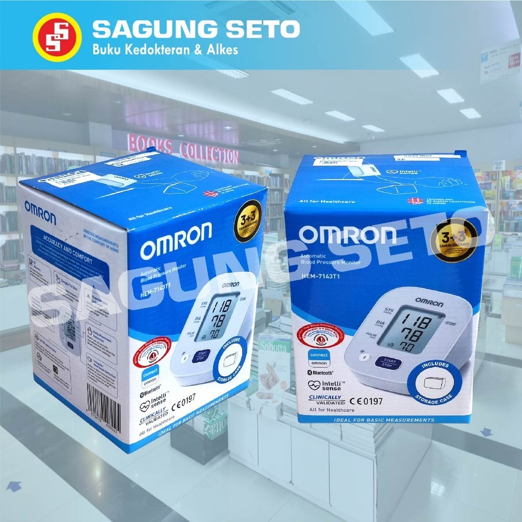 Jual OMRON AUTOMATIC BLOOD PRESSURE MONITOR HEM 7143T1 /TENSIMETER OMRON | Shopee Indonesia